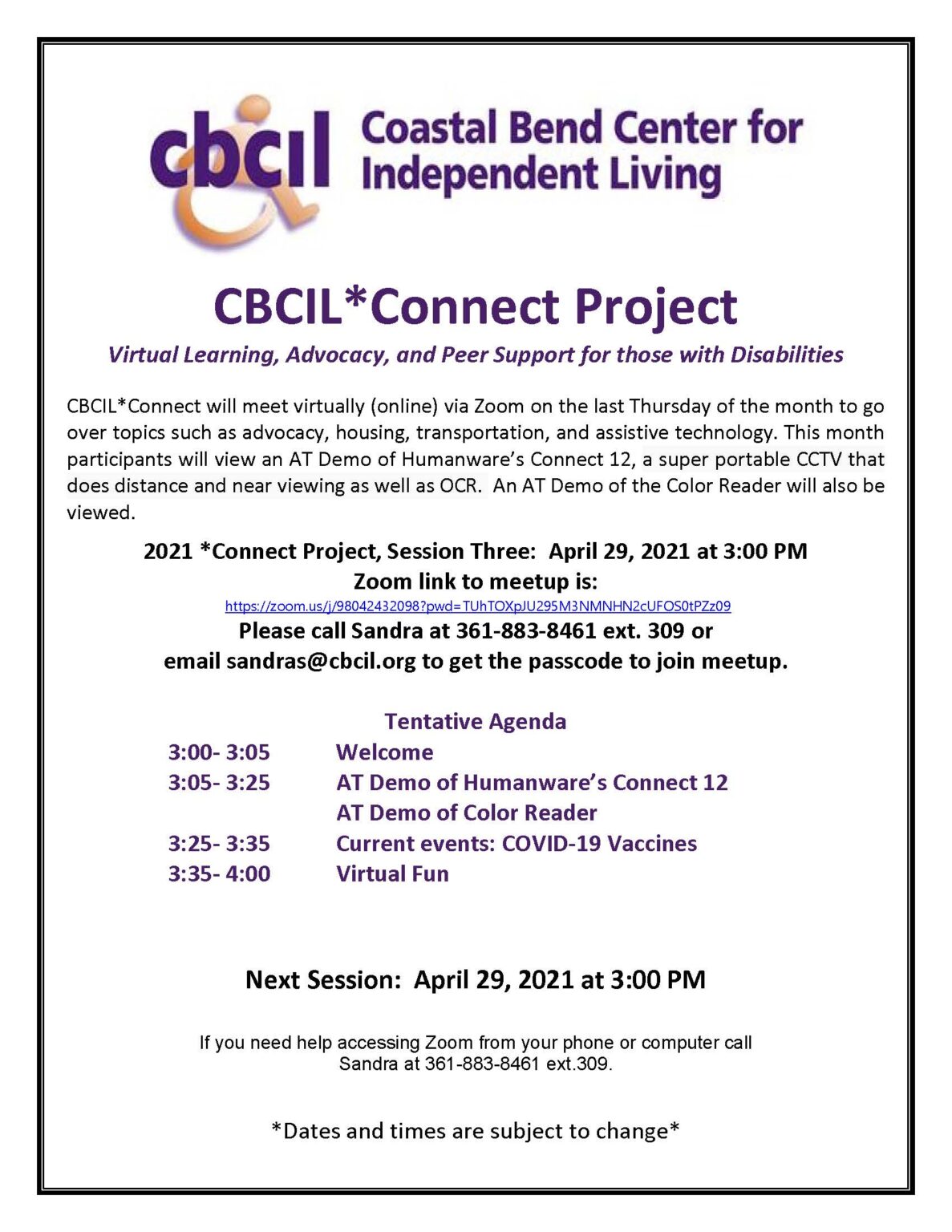 Connect Project Meetup | Coastal Bend Center for Independent Living