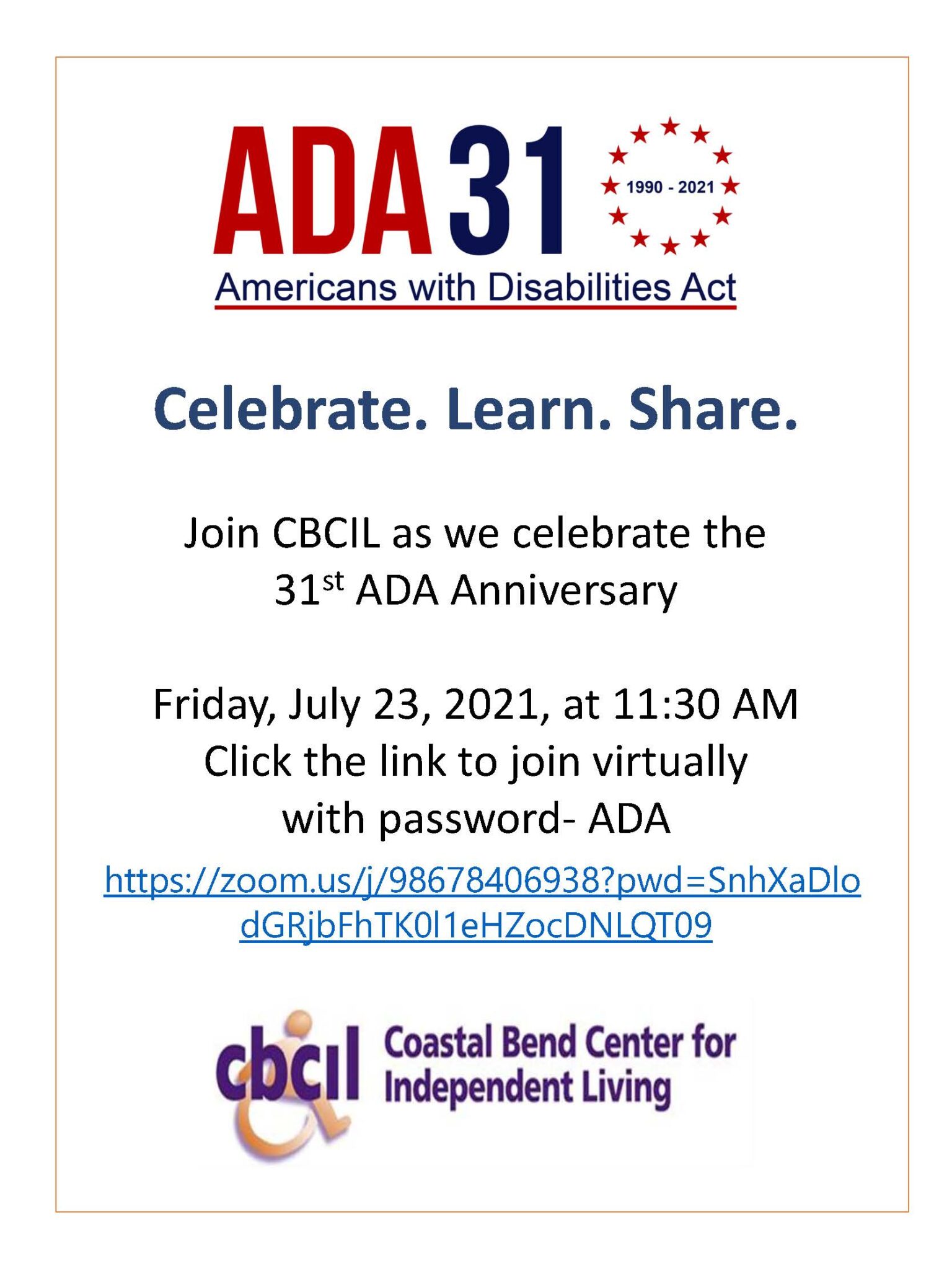 CBCIL Celebrates the 31st ADA Anniversary | Coastal Bend Center for ...